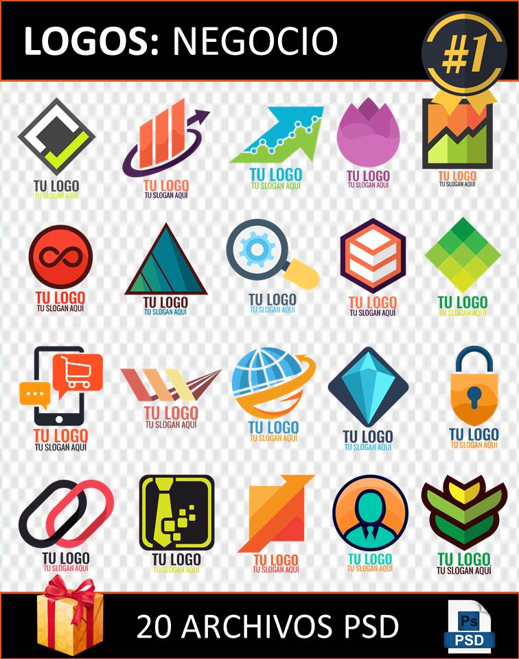 Logo Manía Pack de Plantillas de Logos editables en PSD